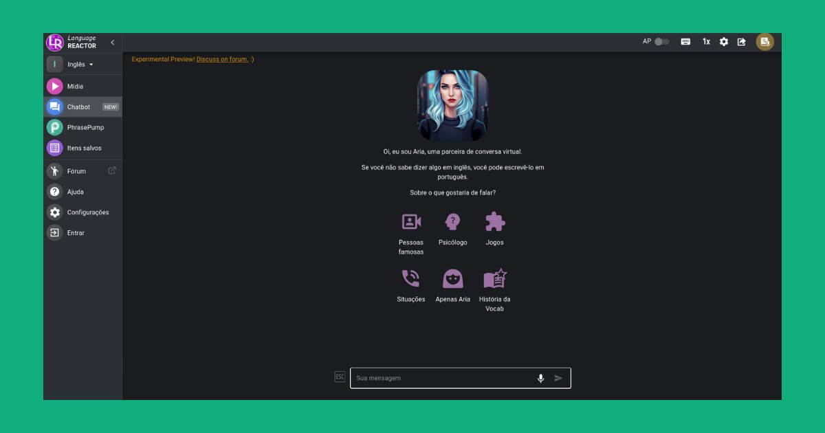 Language Reactor extensão para aprender inglês com séries e filmes